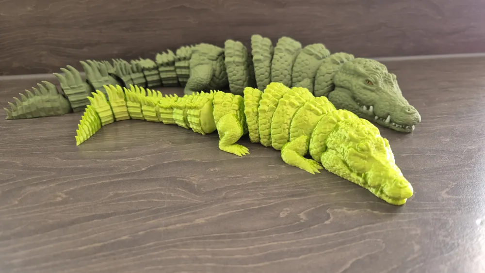 Articulated Crocodile – Realistic Fidget Reptile - Free 3D Print Model ...