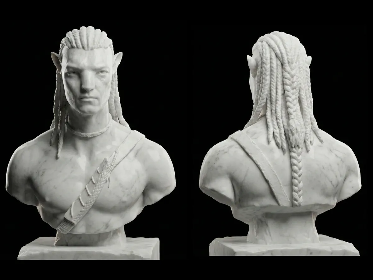 BUSTO AVATAR FUOCO E CENERI - JAKE SULLY - Modello di stampa 3D ...