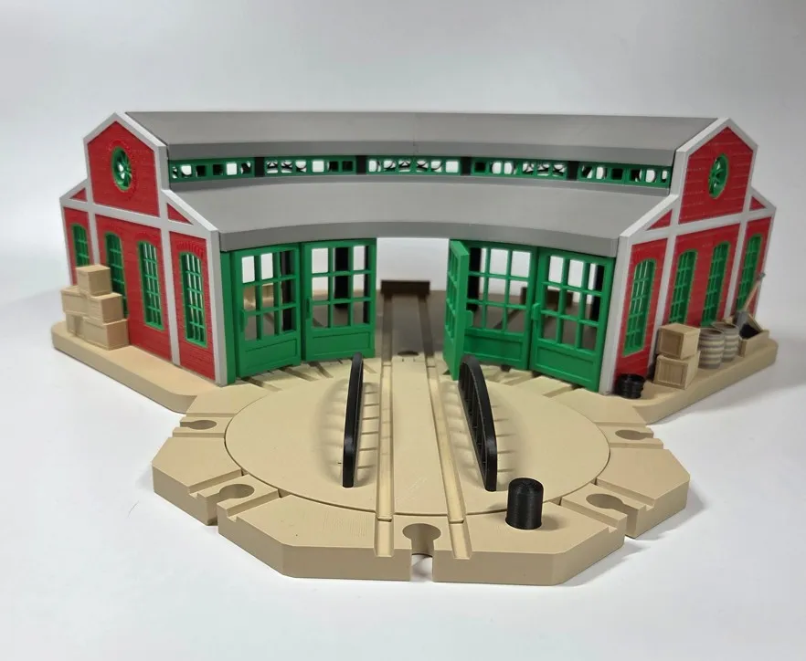 Wooden Train Roundhouse V1 - Free 3D Print Model - MakerWorld