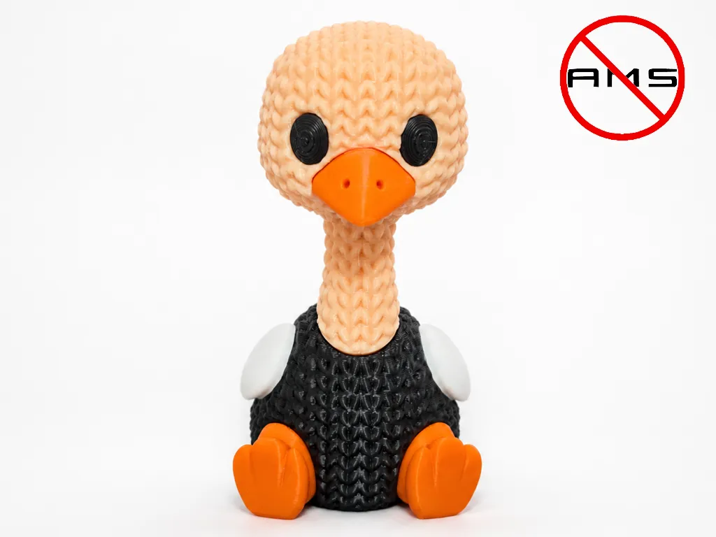 Knitted Ostrich / NO AMS - Free 3D Print Model - MakerWorld