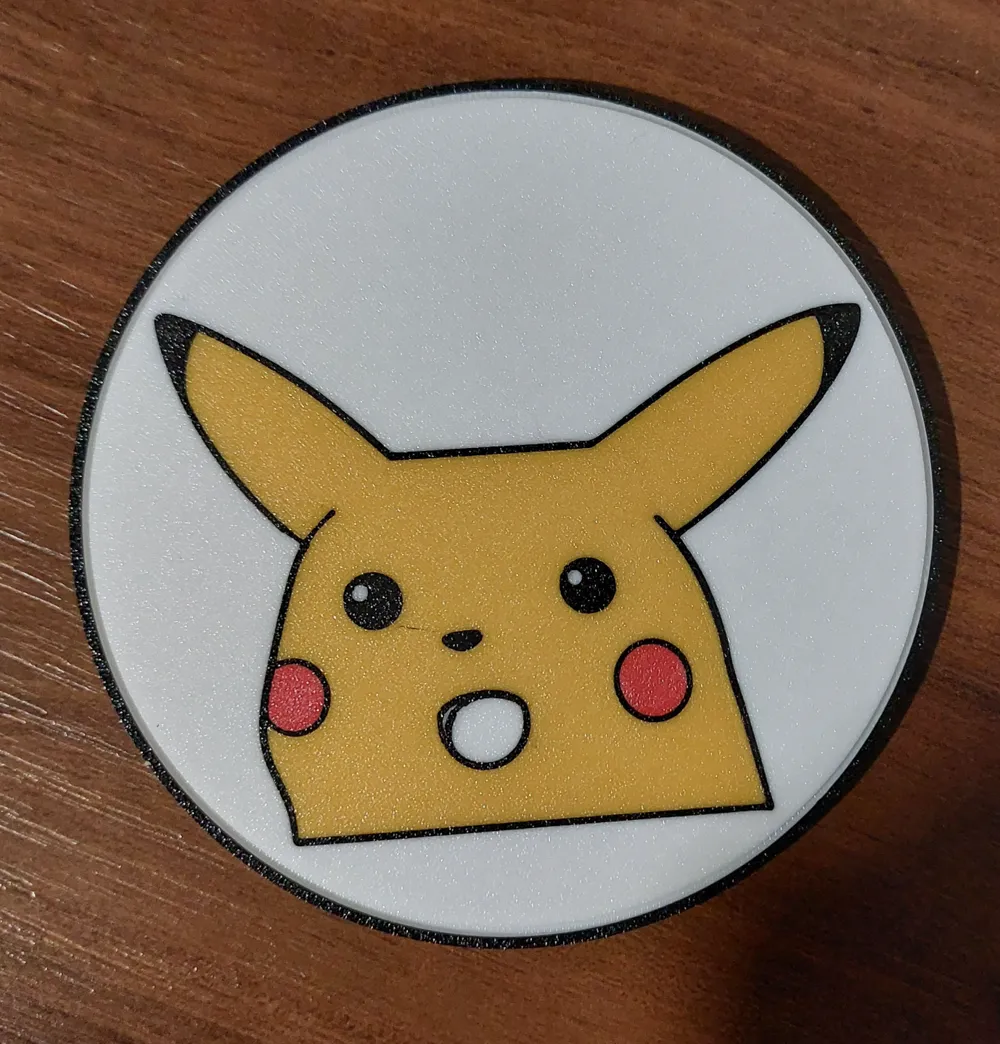Pikachu coaster by CustomCreations - MakerWorld