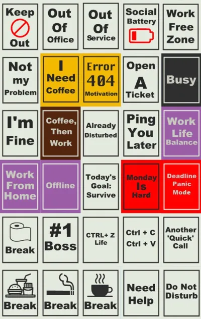 Funny work signs by Print in place - MakerWorld