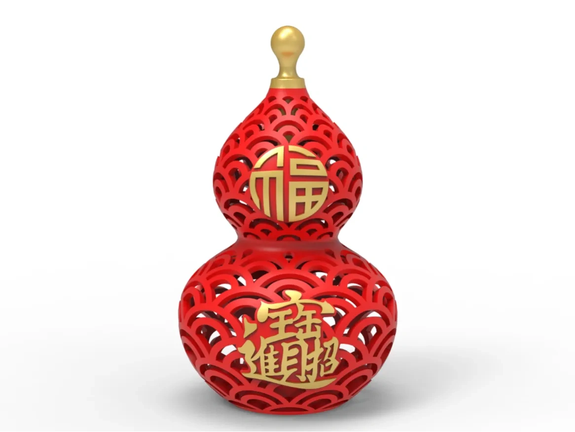 Attract Wealth and Good Fortune Sword gourd by Myingyan - MakerWorld