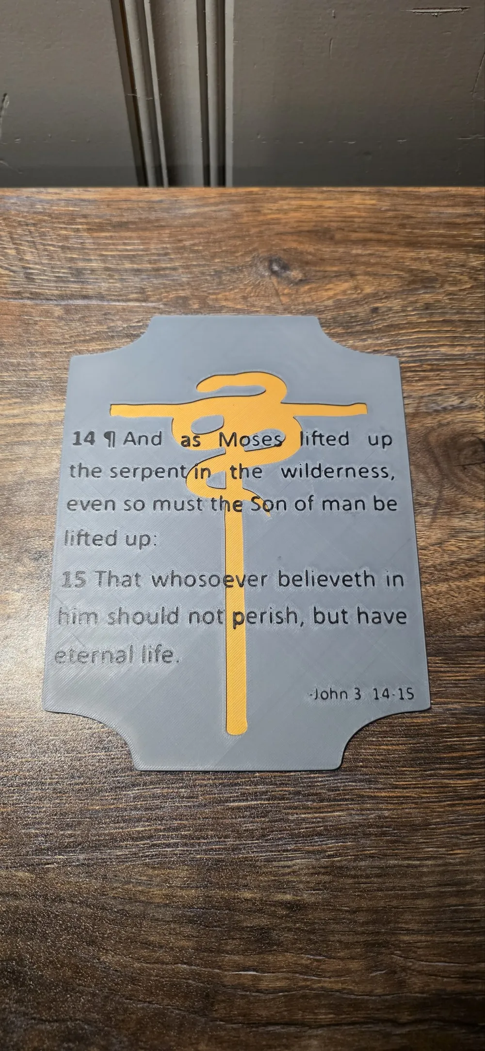 Serpiente de bronce de Moisés señal de Juan 3:14-15 - Modelo de ...