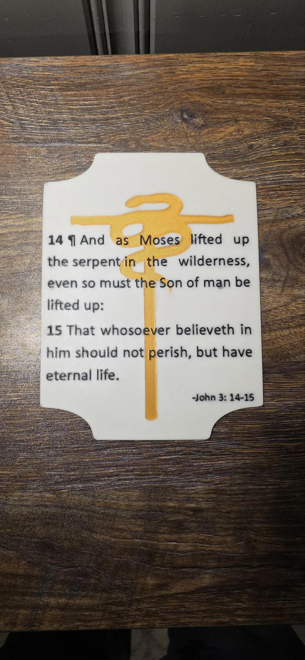 Serpiente de bronce de Moisés señal de Juan 3:14-15 - Modelo de ...