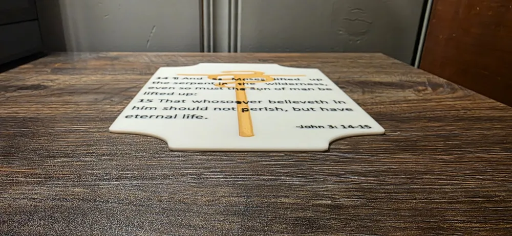 Serpiente de bronce de Moisés señal de Juan 3:14-15 - Modelo de ...