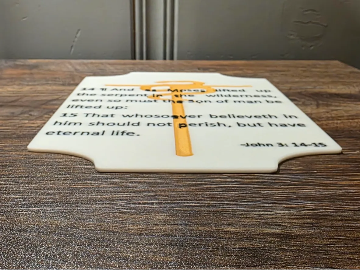 Serpiente de bronce de Moisés señal de Juan 3:14-15 - Modelo de ...