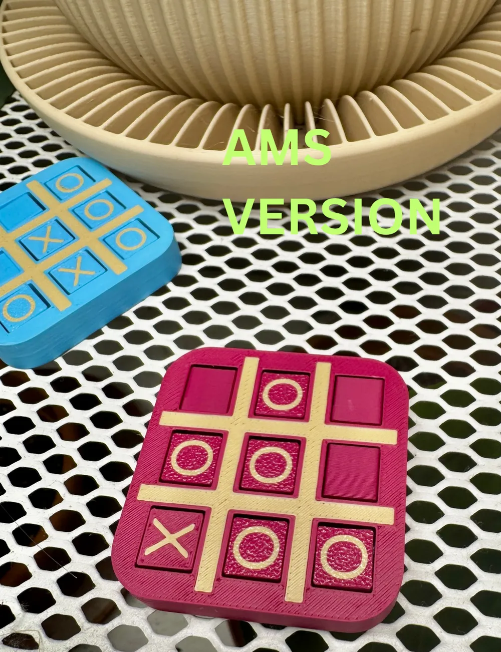 Tic Tac Toe - Print In Place!! AMS + No AMS - Free 3D Print Model ...