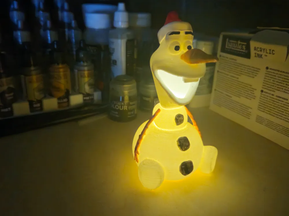 Holiday Olaf Tealight Led Candle by Pig Creations - MakerWorld