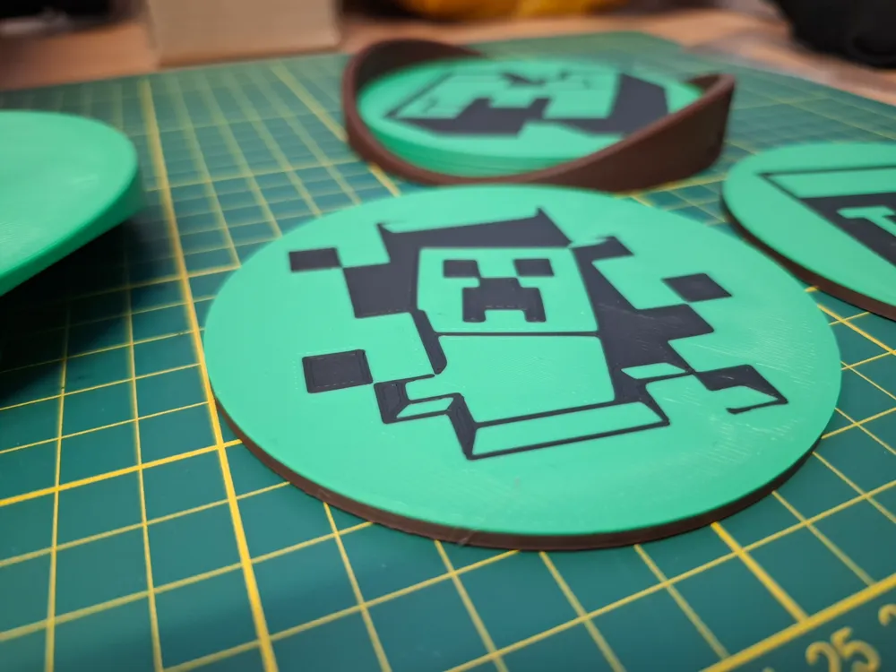 Minecraft Coasters Design and Elegant Box by BaRT3D - MakerWorld