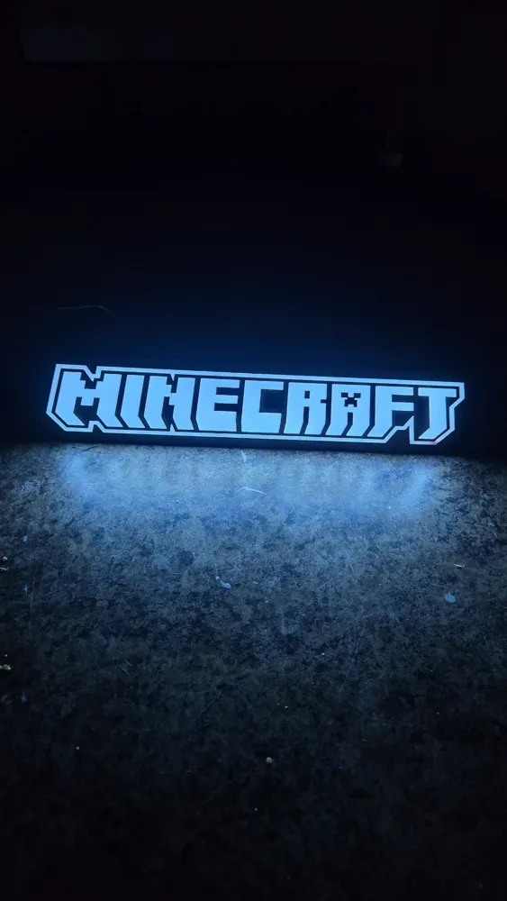 Minecraft logo lightbox by IronSerif MakerWorld: Download Free 3D Models