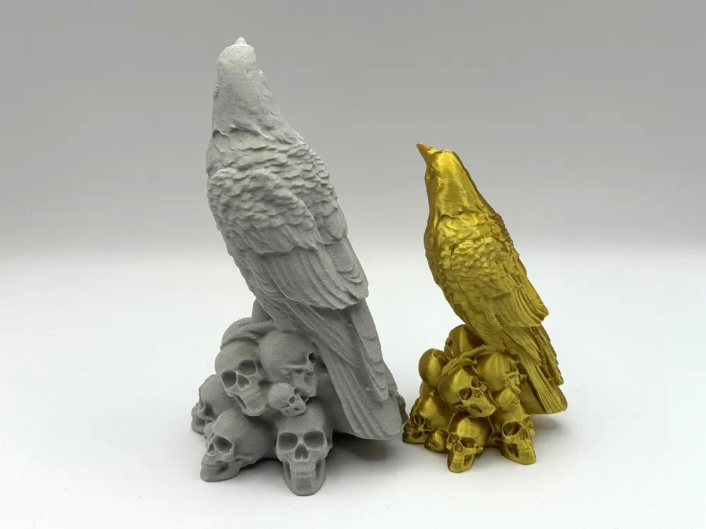 Raven on a Throne of Skulls by Stigern MakerWorld: Download Free 3D Models
