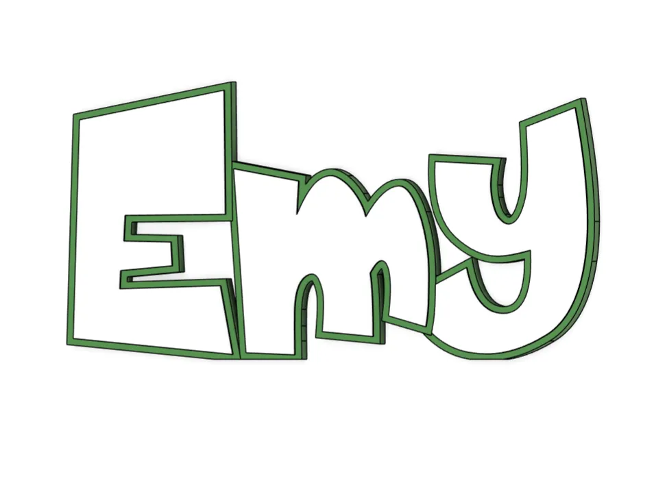 Insegna nome Led-Custom Lightbox - Emy & Emily - Free 3D Print Model ...