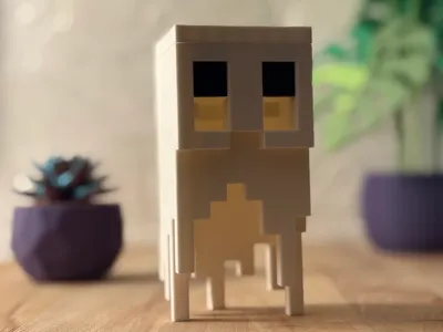 Minecraft inspired ghost by Zonique2k MakerWorld: Download Free 3D Models