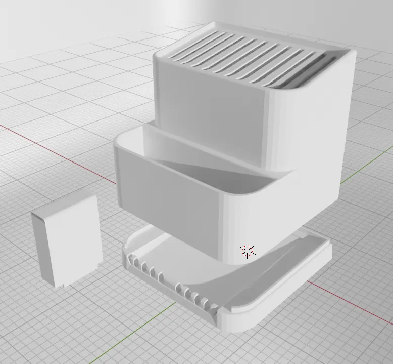 Couteau de cuisine/Tiroir à ustensiles avec drainage d'eau - Modèle d ...