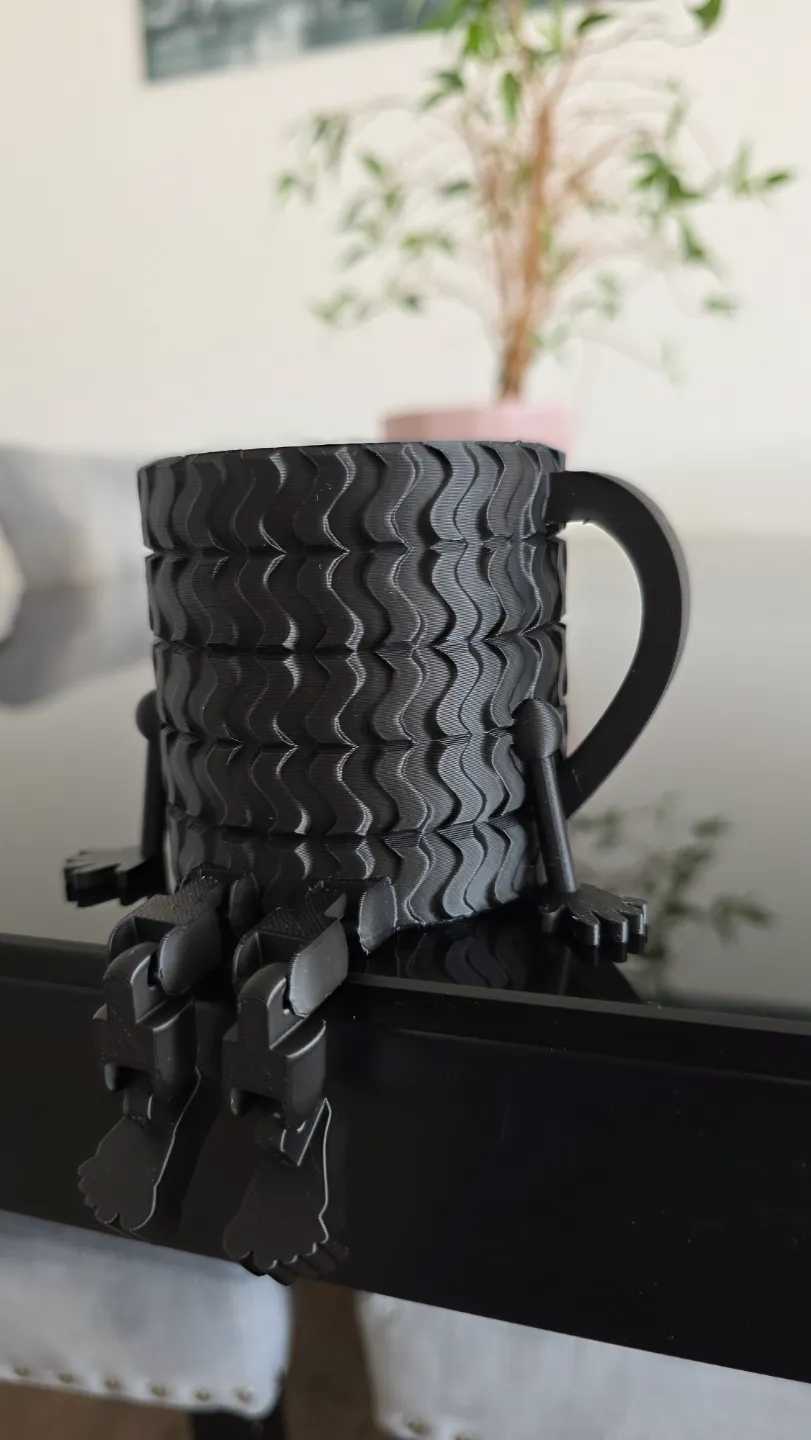 Tire Mug, cup with articulated legs and regular - Free 3D Print Model ...