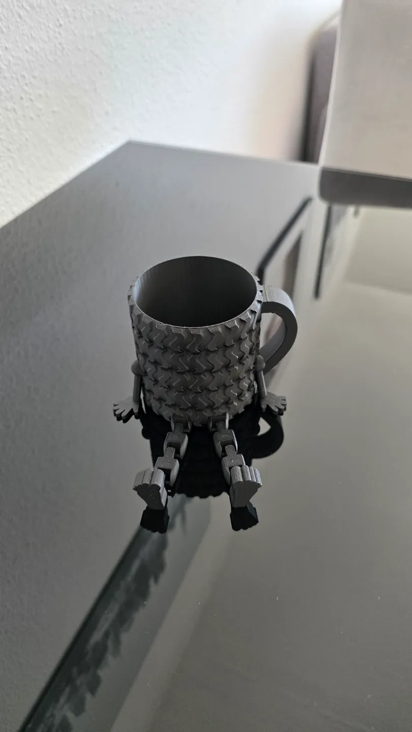 Tire Mug, cup with articulated legs and regular - Free 3D Print Model ...