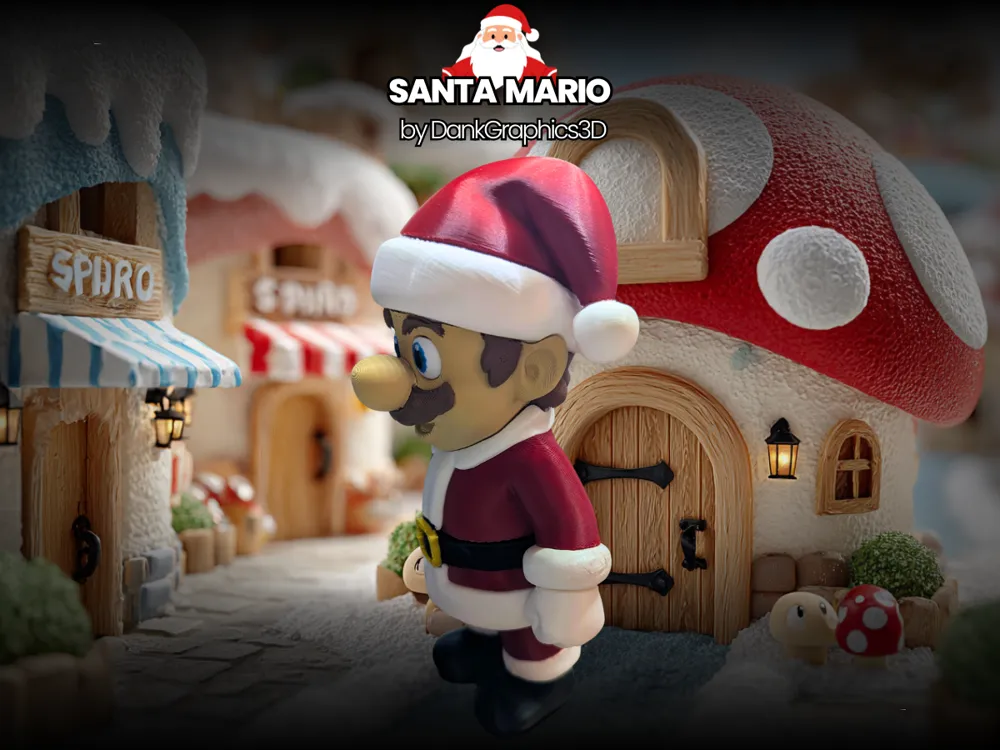 Santa Mario - Holiday Edition (Split version) - Free 3D Print Model ...