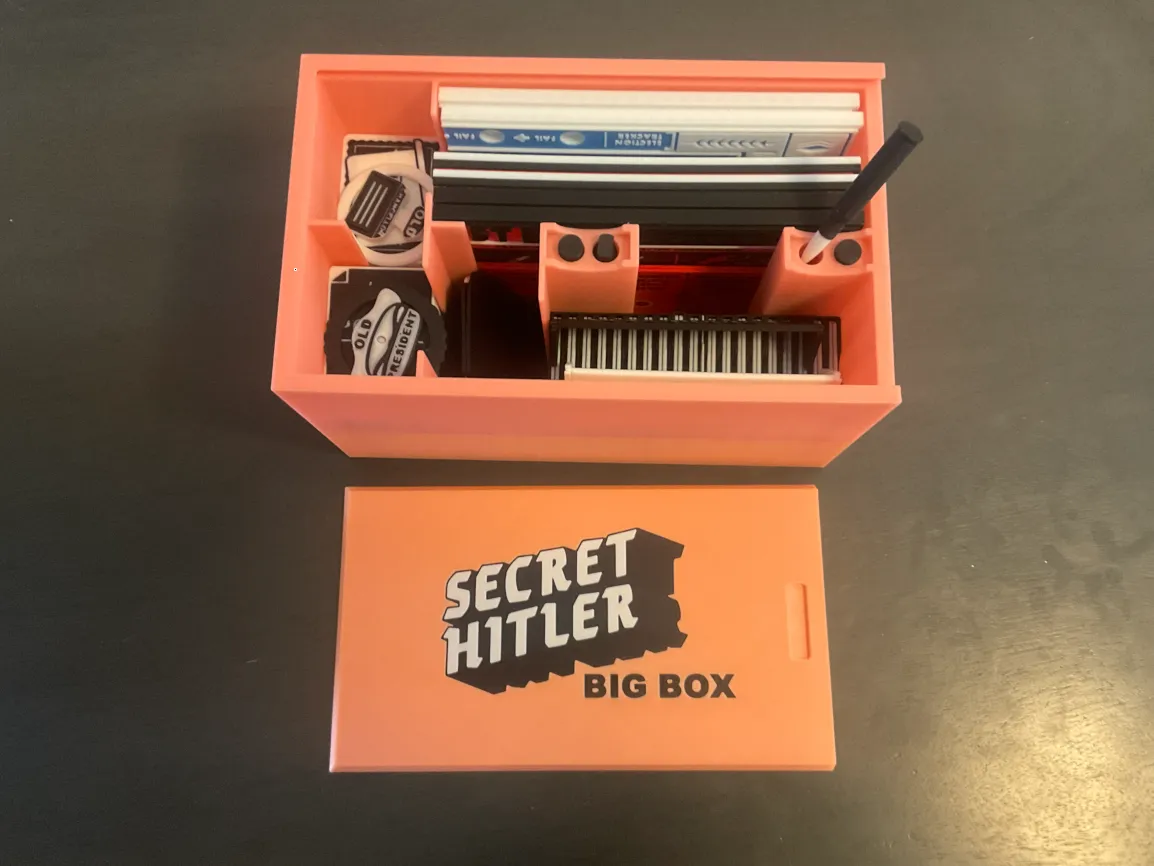 Secret Hitler Big Box - Holds Everything - Free 3D Print Model - MakerWorld