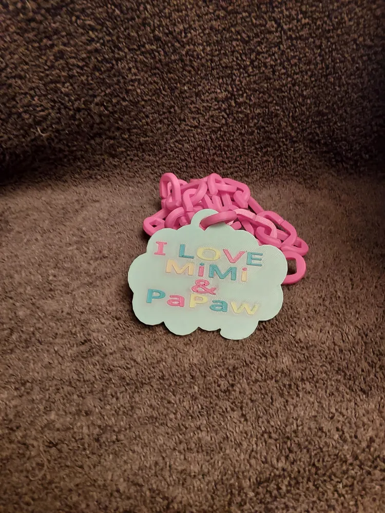 I Love MiMi n PaPaw (tag/logo\pendant with NFC tag - Free 3D Print ...