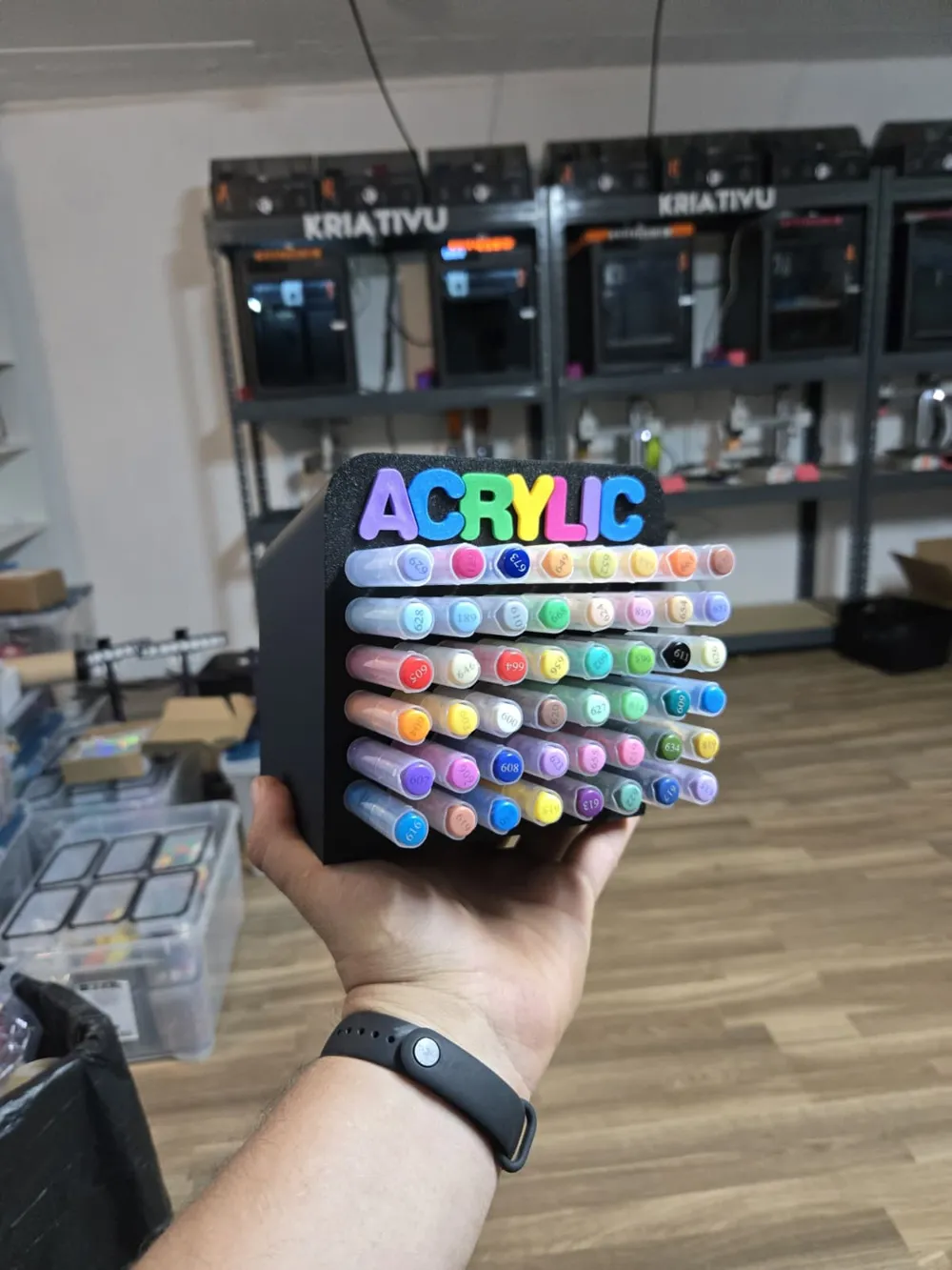 Acrylic Marker Organizer for 48 Pens - Free 3D Print Model - MakerWorld