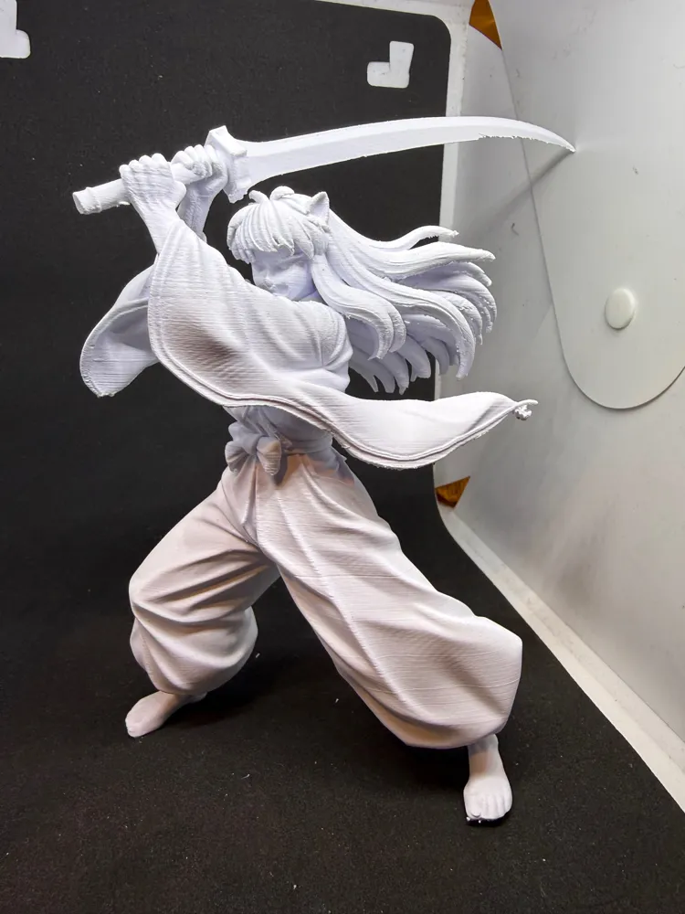 Inuyasha – Action Pose with Raised Sword - Free 3D Print Model - MakerWorld
