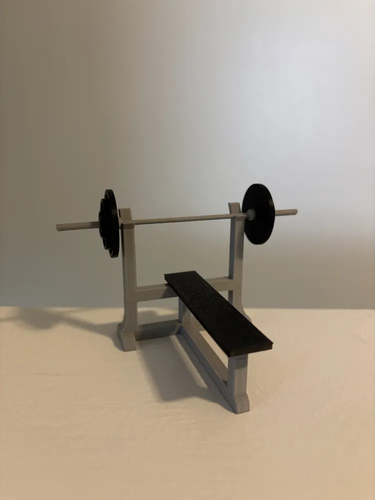 Mini Bench Press & Weight Rack - Free 3D Print Model - MakerWorld