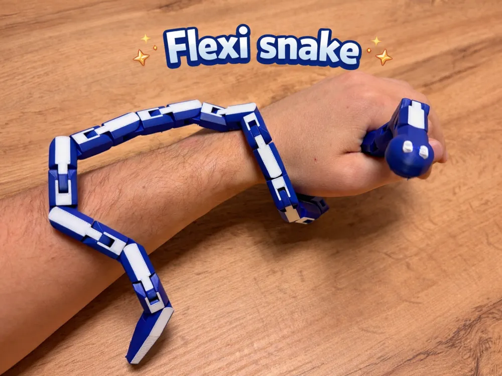 Flexi snake - Free 3D Print Model - MakerWorld