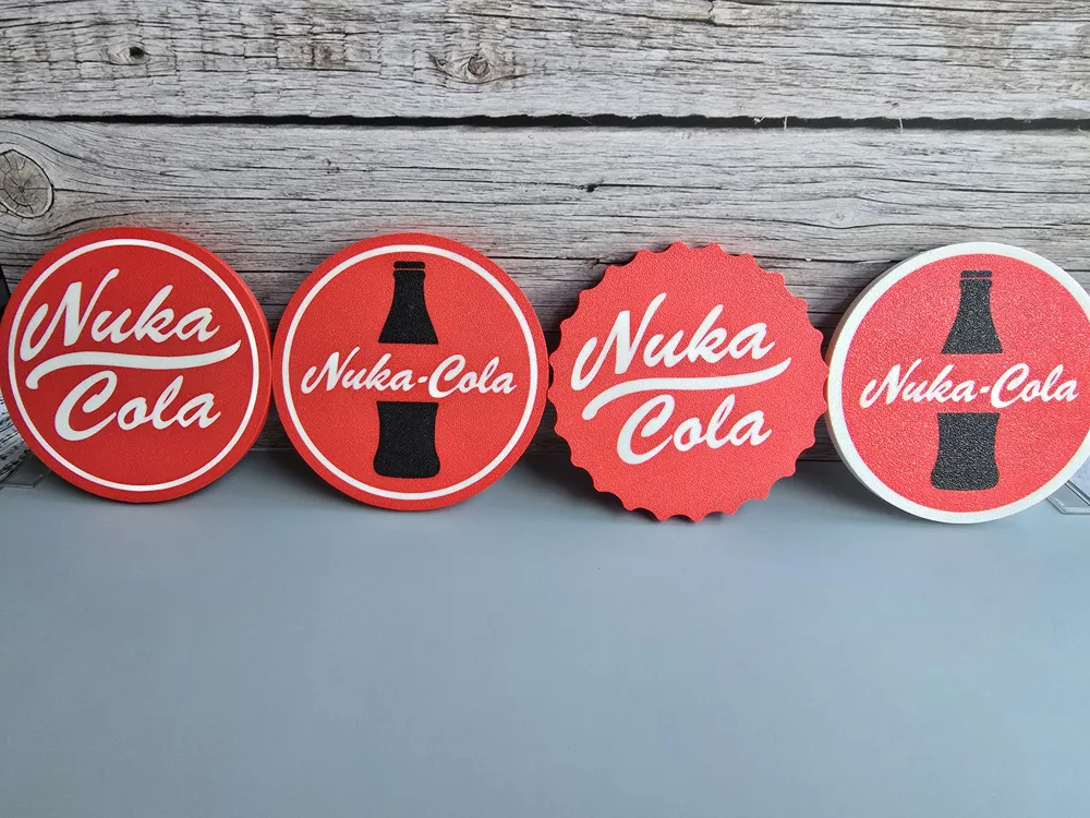 Fallout Coasters Pack 1 (Nuka-Cola) - Free 3D Print Model - MakerWorld