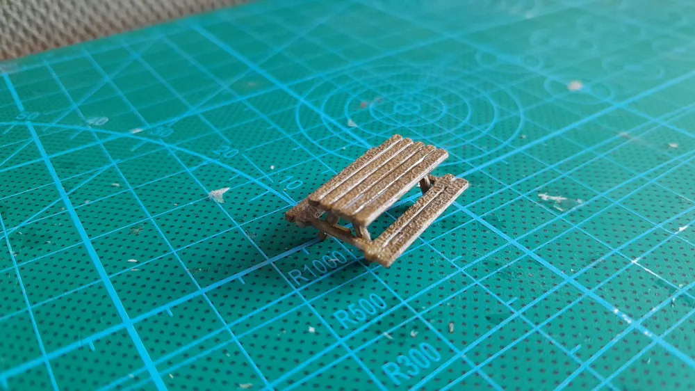 Park Bench Scale 1:87 H0 - Free 3D Print Model - MakerWorld