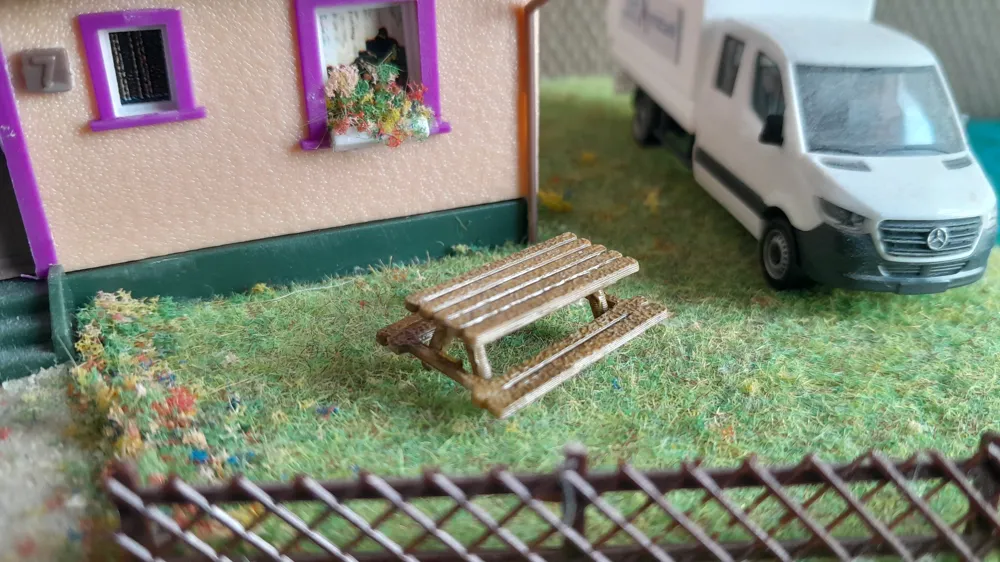 Park Bench Scale 1:87 H0 - Free 3D Print Model - MakerWorld