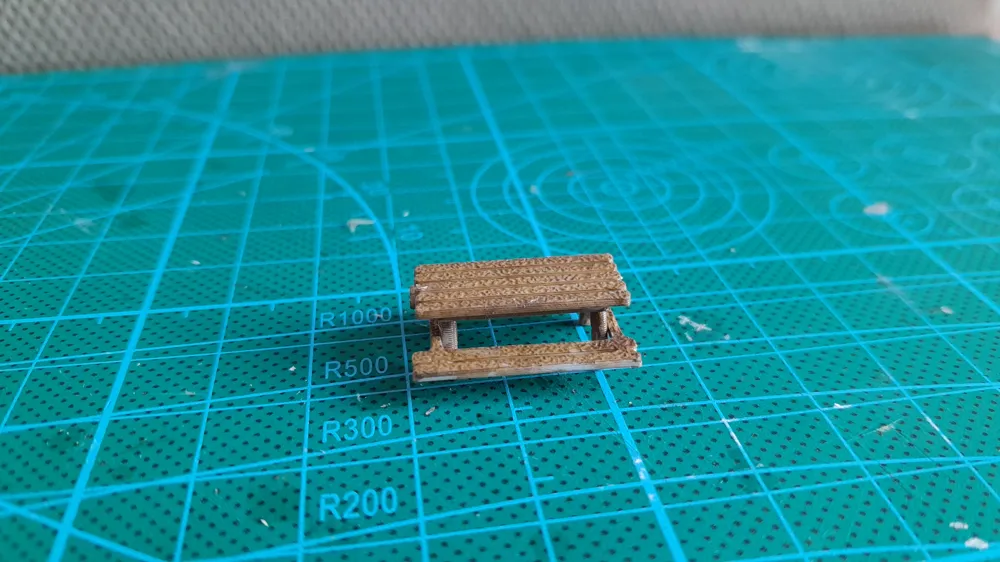 Park Bench Scale 1:87 H0 - Free 3D Print Model - MakerWorld