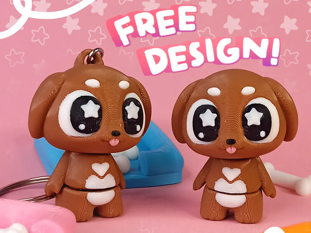 Cute Flexi Dog - Free 3D Print Model - MakerWorld