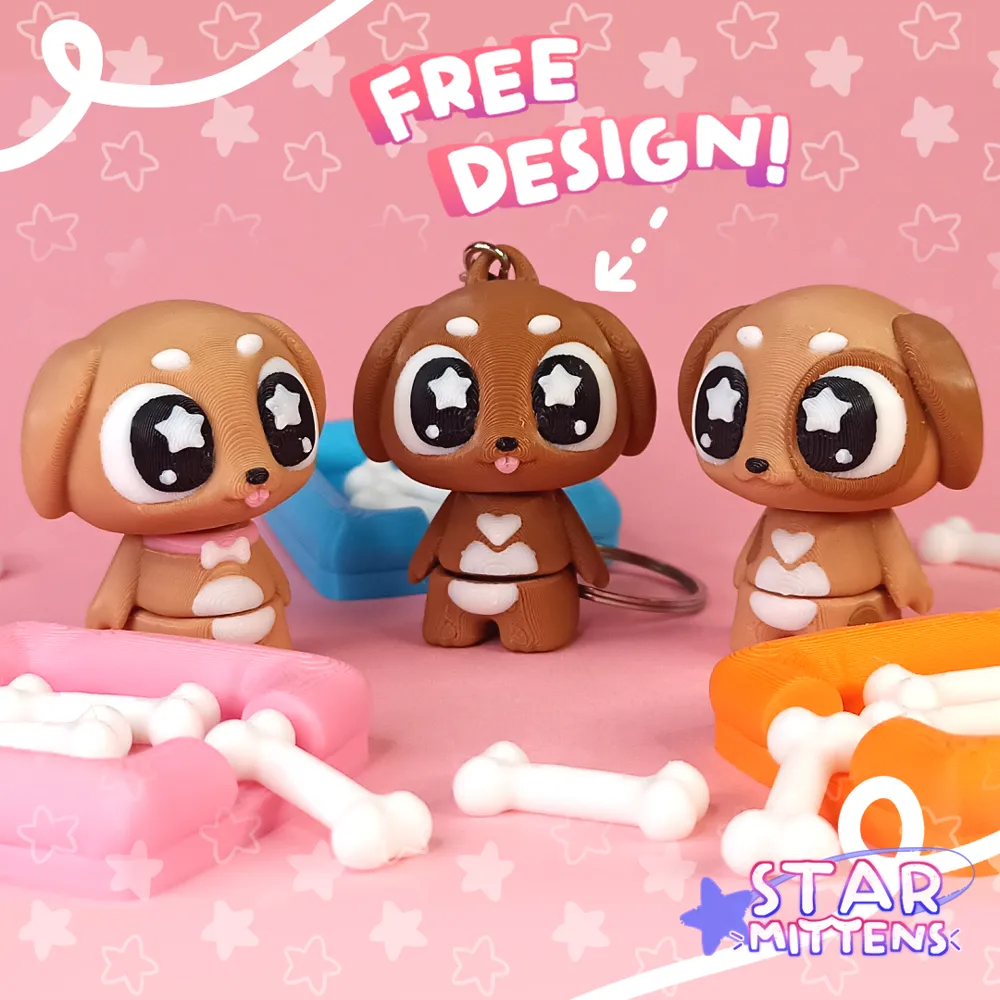 Cute Flexi Dog - Free 3D Print Model - MakerWorld
