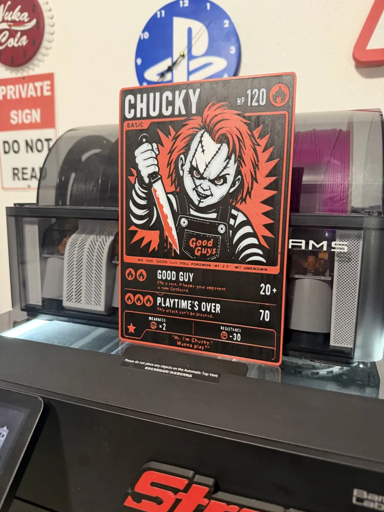 Chucky Oversized Pokémon Card - Free 3D Print Model - MakerWorld