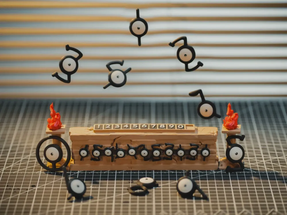 201 Unown Pokémon Parking Number Plate by Ikeda MakerWorld: Download ...