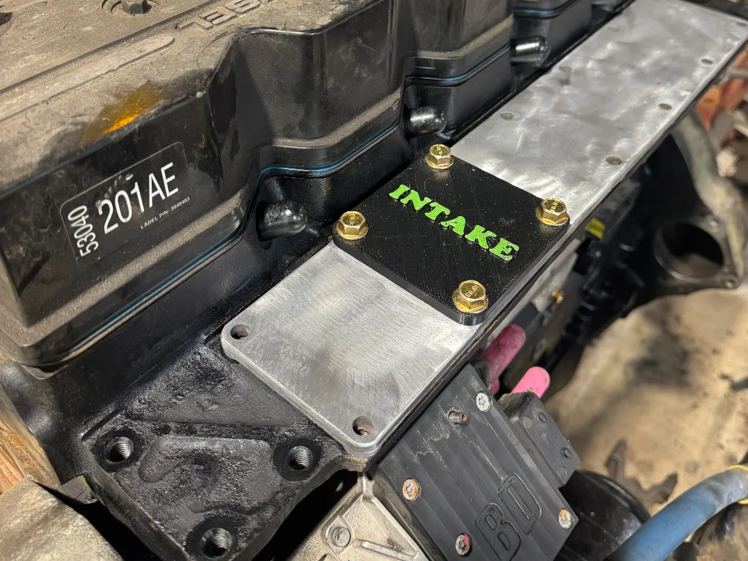 Cummins intake block off plate for 12v and 12v - Free 3D Print Model ...