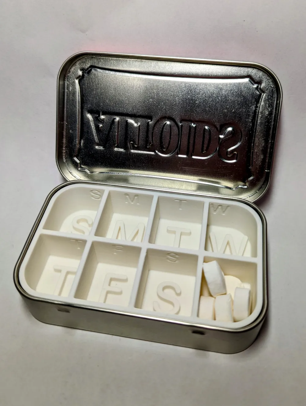 Altoids Tin Weekly Pill Holder Organizer - Thin Wall Divider Remixed by ...