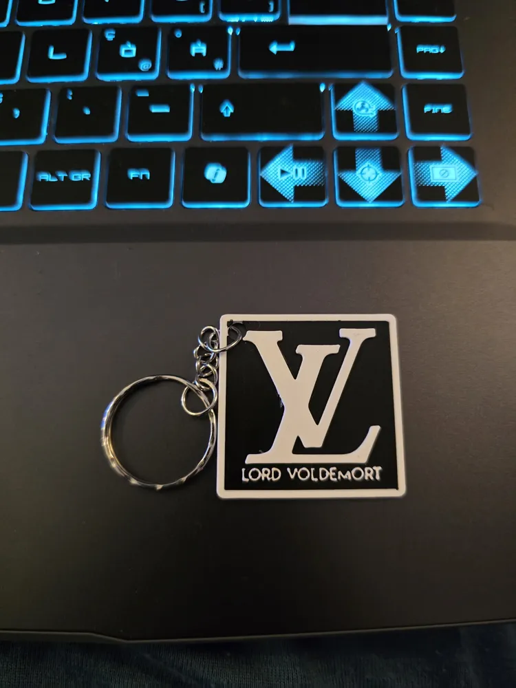 LV Lord Voldemort Harry Potter 3D Logo Keychain by FrankieMakerWorld ...