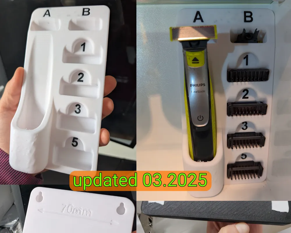 wall mount for Phillips OneBlade by zeddiArts MakerWorld: Download Free ...
