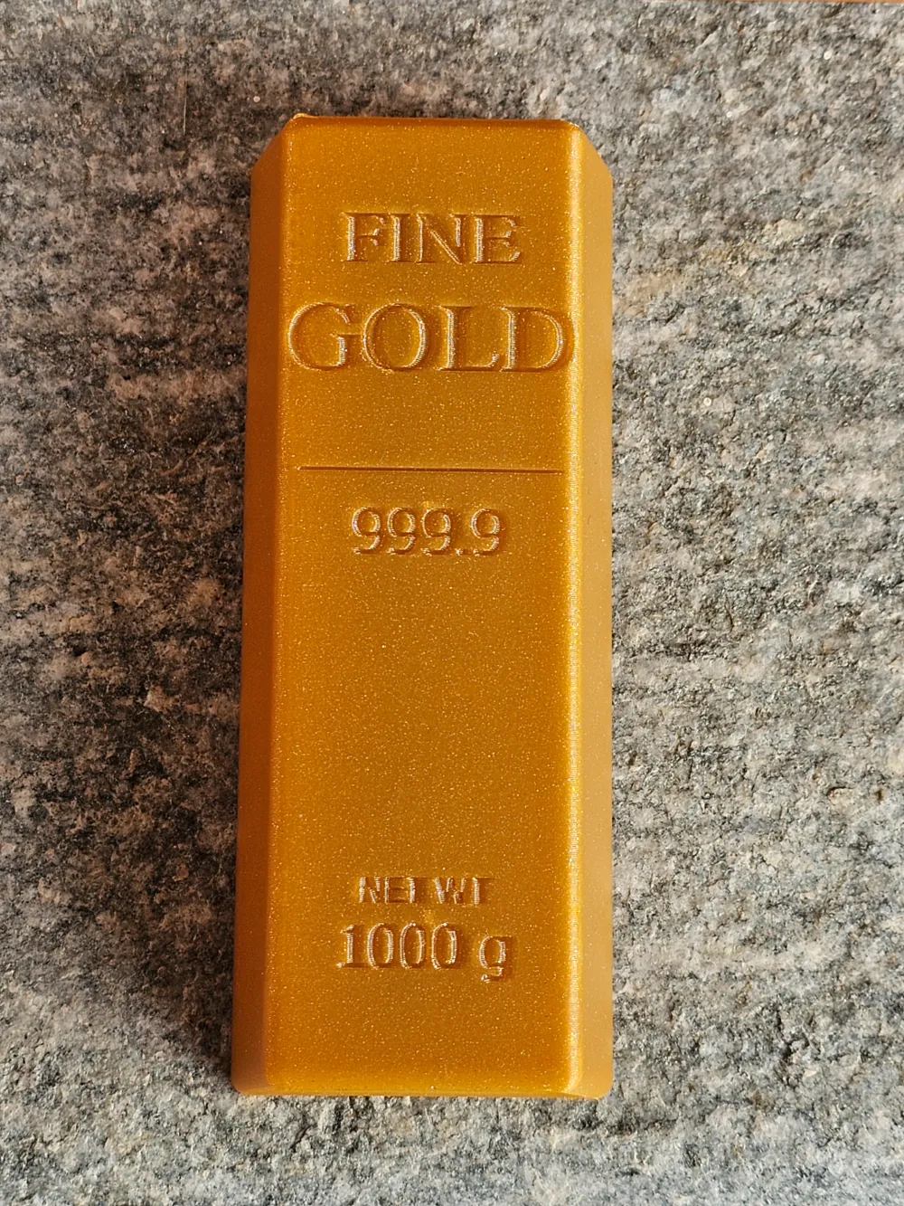 1:2 scale Gold Ingot Bar (1Kg) by Matteo Oberto Prospector & Gem Cutter ...