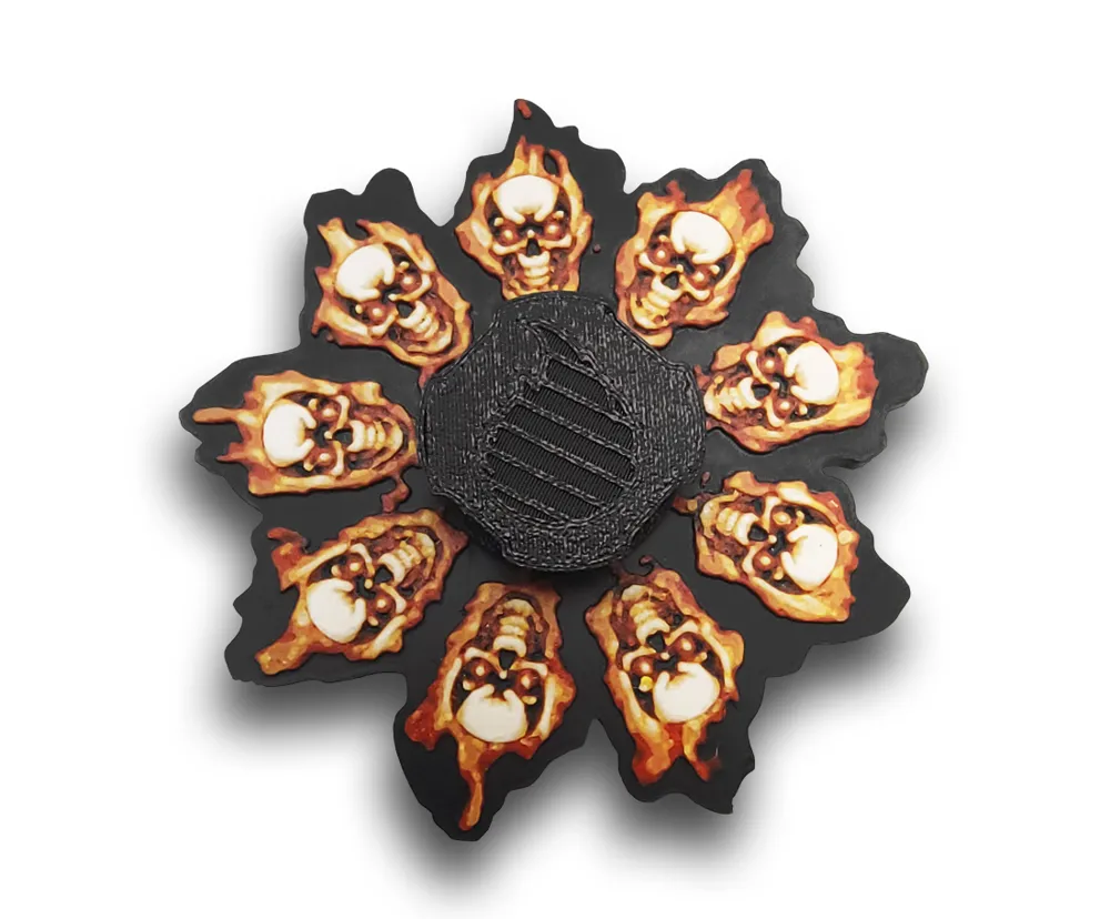 Flaming Skull Zoetrope Spinner (READ DESCRIPTION) by aPyroDesign ...