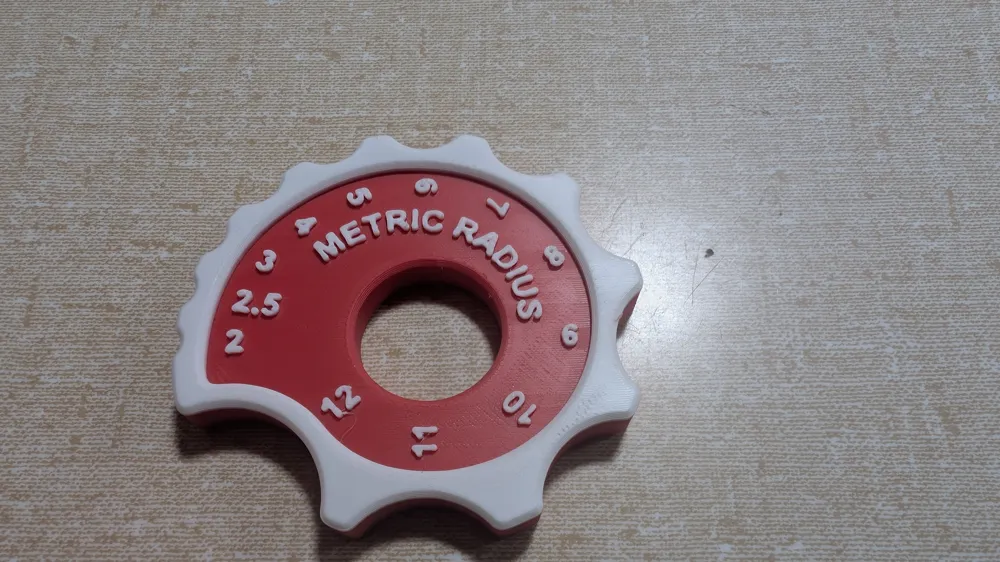 Metric Radius Gauge - Free 3D Print Model - MakerWorld