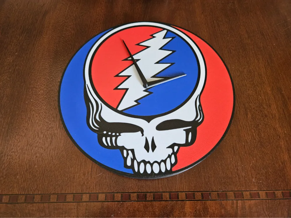 Grateful Dead Clock (6 options) - Free 3D Print Model - MakerWorld