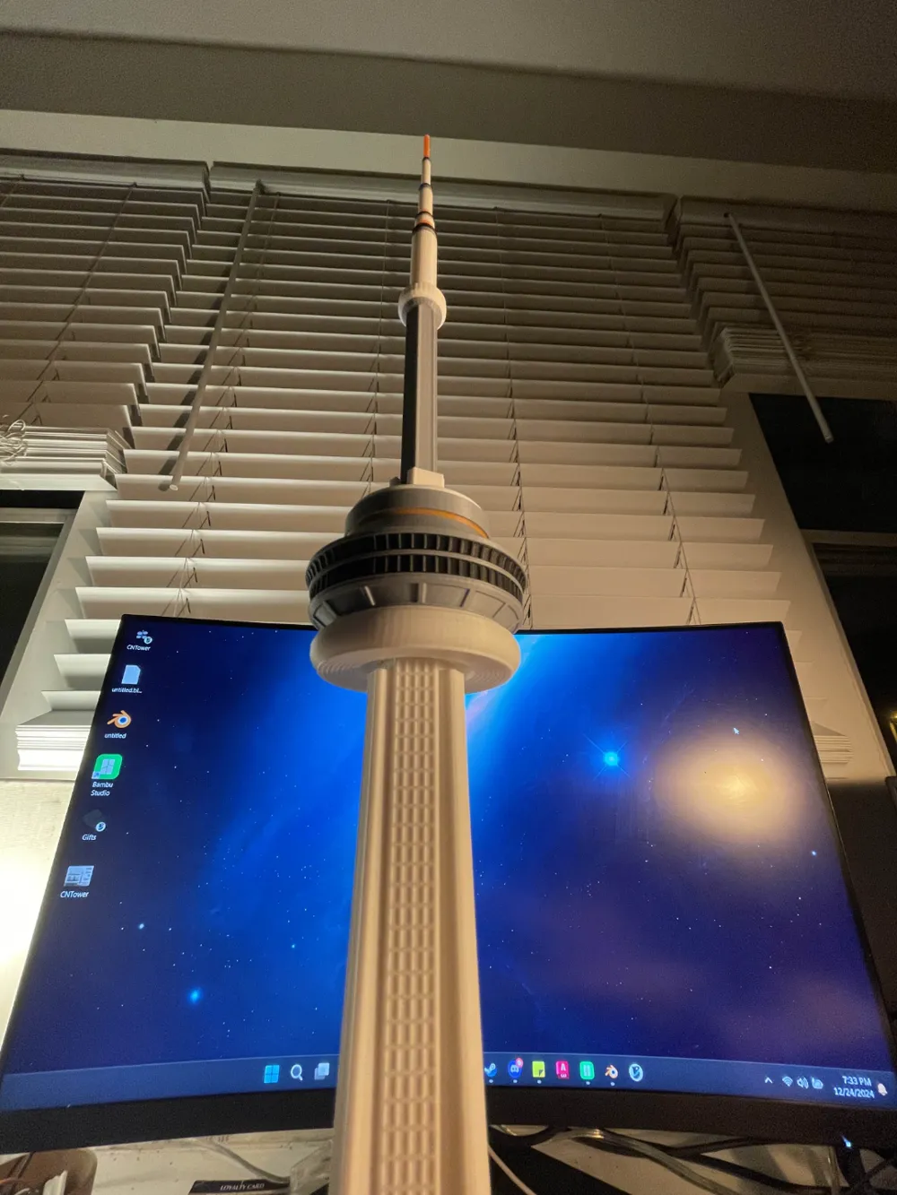 CN Tower (1:1000 Scale) - Free 3D Print Model - MakerWorld