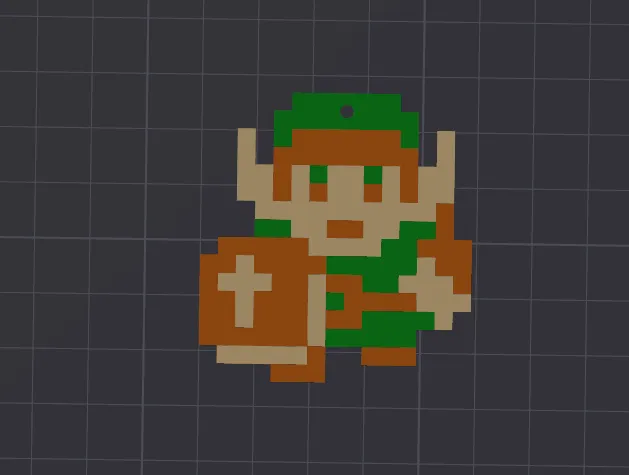 8-Bit Link Keychain (Legend of Zelda) by Fat Tony - MakerWorld