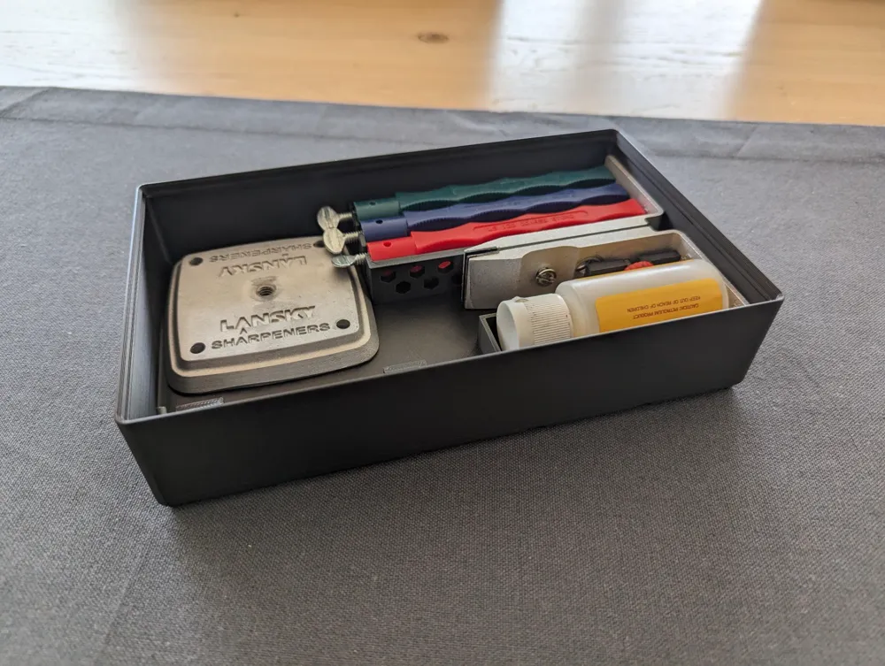Lansky Sharpener Storage Box Gridfinity Remixed by printer-dude ...