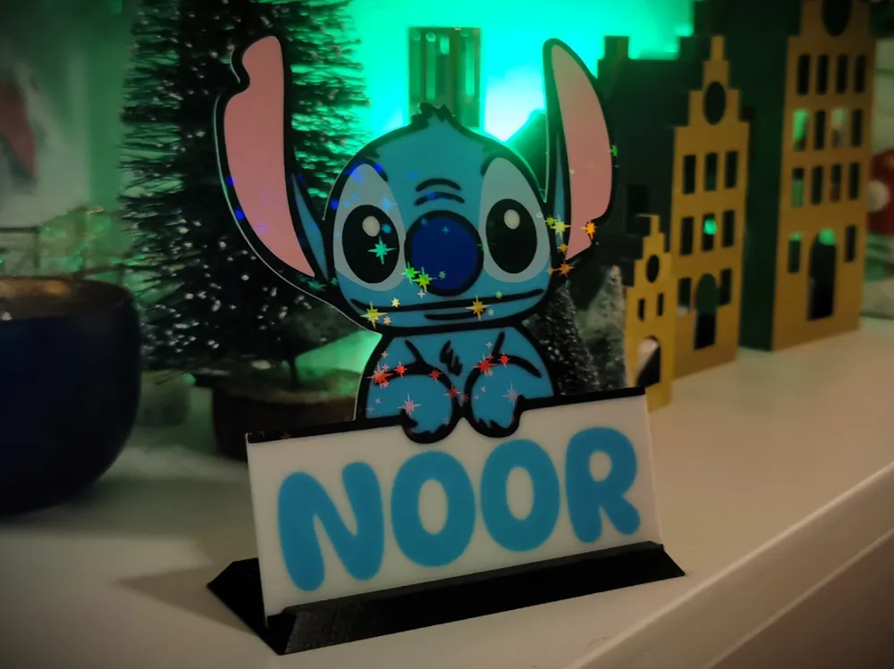 Stitch Name Sign - With Customizable Text by rijstraket MakerWorld ...