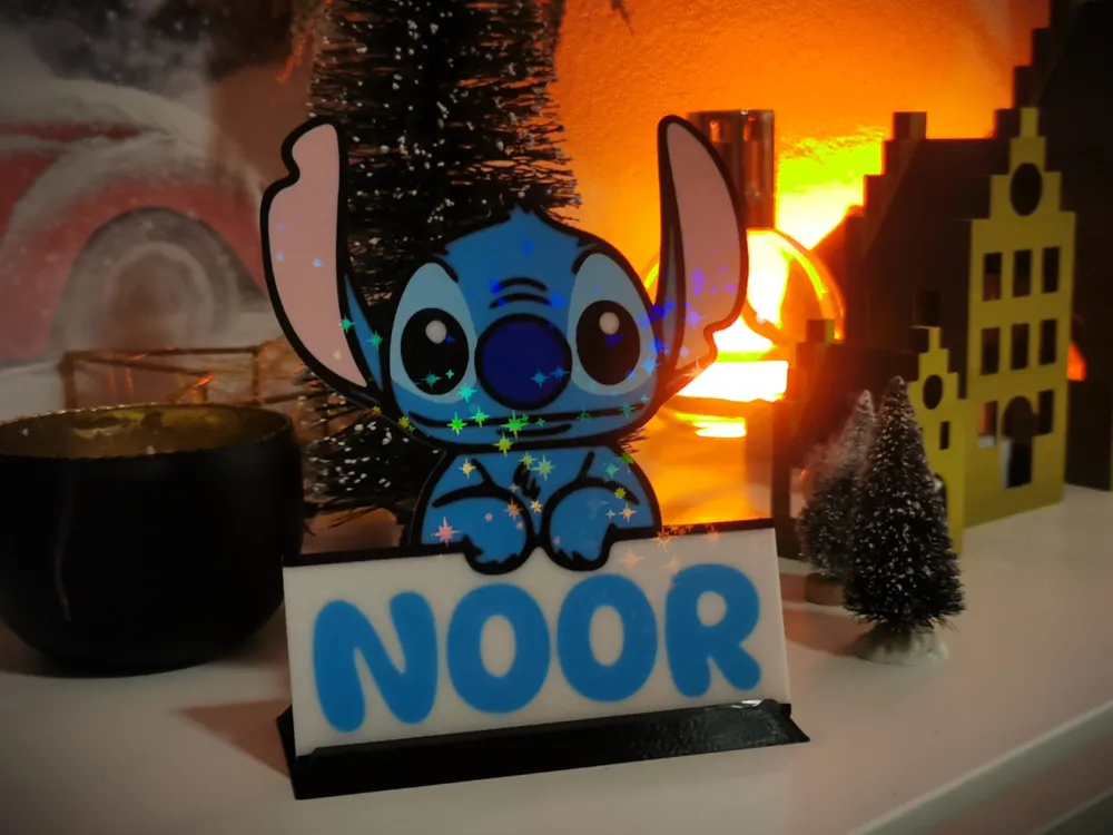 Stitch Name Sign - With Customizable Text by rijstraket MakerWorld ...