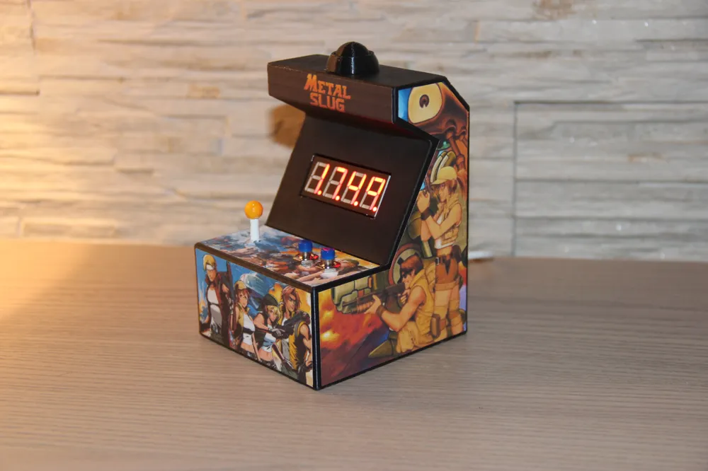 Custom Arcade Cabinet Clock with Alarm by Wood & Handcraft - MakerWorld